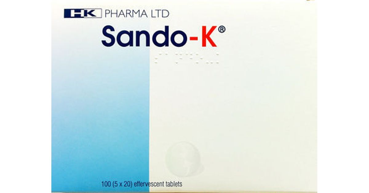 Sando-K Effervescent Tablets Pack of 100
