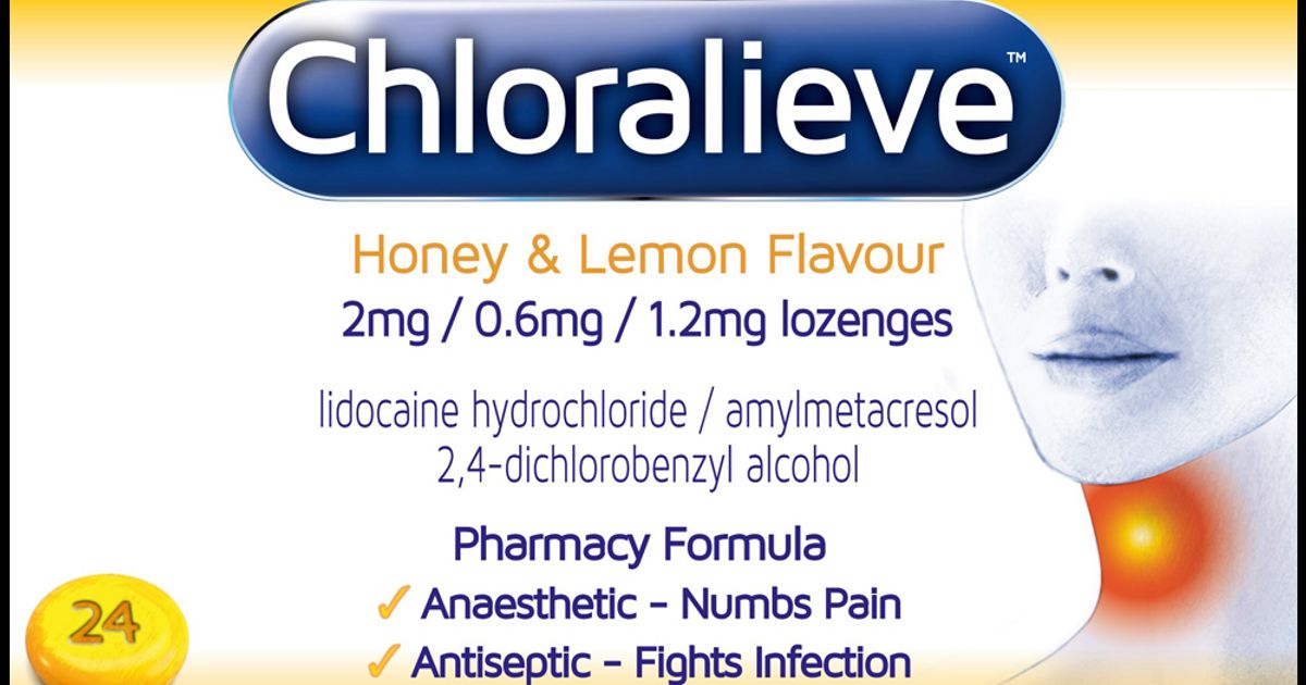 Chloralieve Honey & Lemon Lozenges Pack of 24
