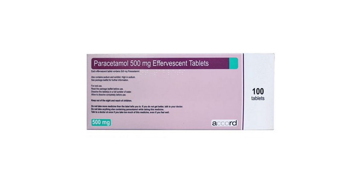 Paracetamol 500mg Effervescent Tablets Pack of 100