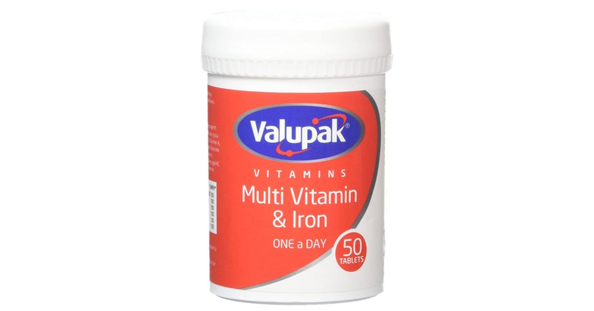 Valupak Multivitamin & Iron Tablets Pack of 50
