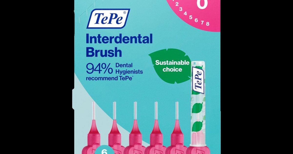 Tepe Interdental Brushes Pink 0.4mm Pack of 6