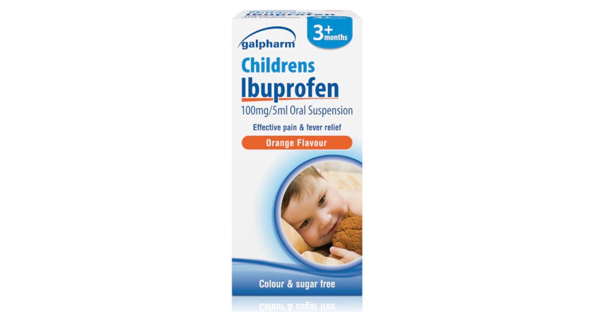 Children's Ibuprofen 100mg/5ml Sugar Free Oral Suspension 100ml