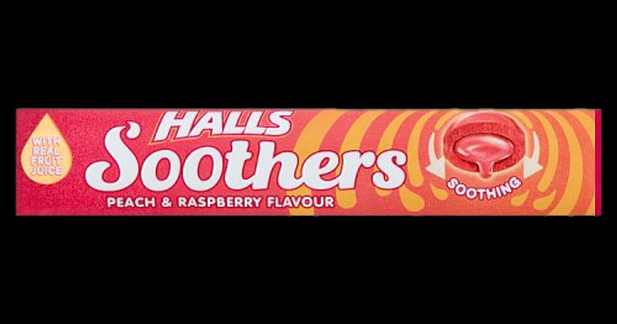 Halls Soothers Peach & Raspberry Flavour Pack of 10