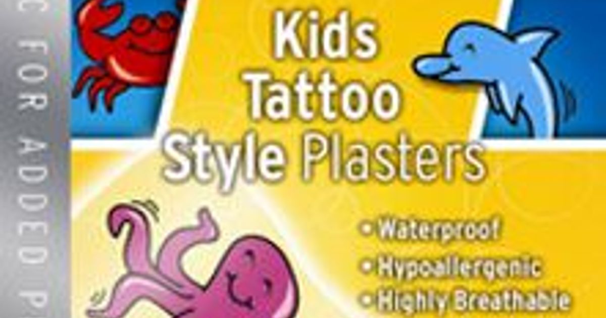 Fastaid Plasters Kids Tattoo Pack of 15