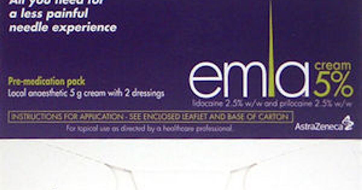 Emla 5% Cream 5g With 2 Dressings