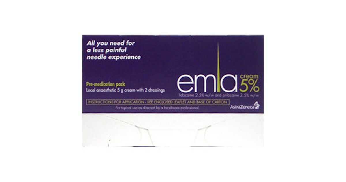 Emla 5% Cream 5g With 2 Dressings