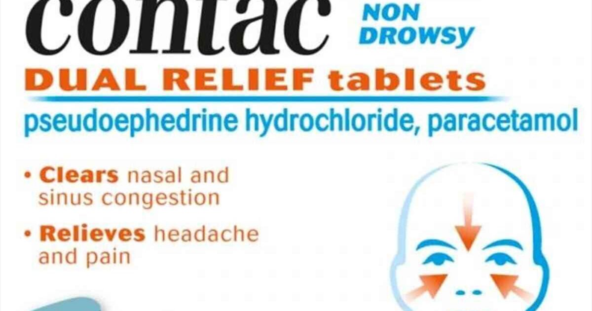 Contac Non-drowsy Dual Relief Capsules Pack of 18