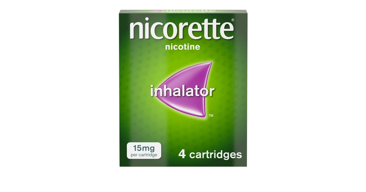 Nicorette® 15mg Inhalator Nicotine 4 Cartridges (Stop Smoking Aid)