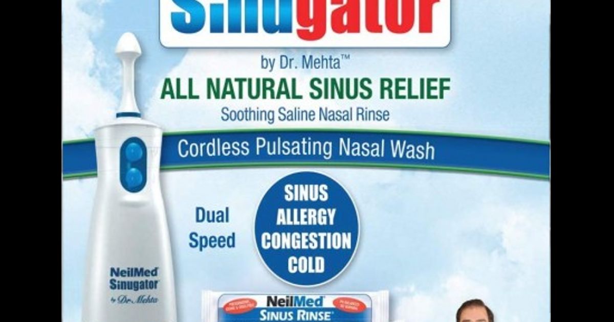 Neilmed Sinugator Cordless Pulsating Nasal Wash & 30 Pre-Mixed Packets