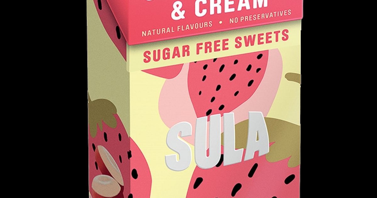 Sula Sugar Free Sweets Strawberry & Cream 42g