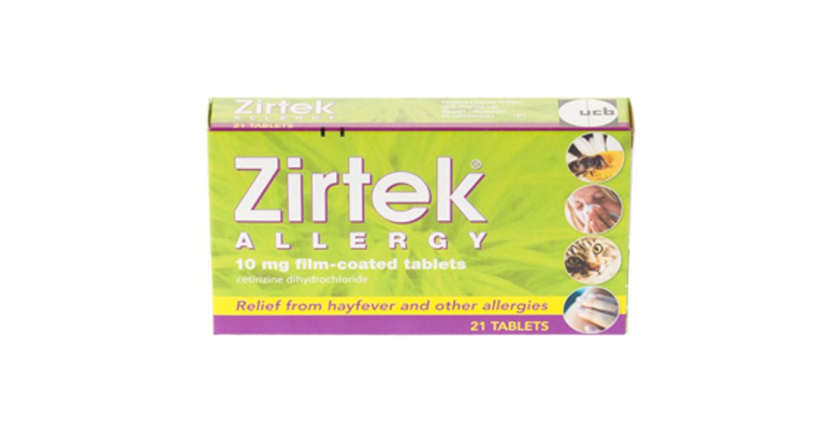 Zirtek Allergy Relief Tablets Pack of 21