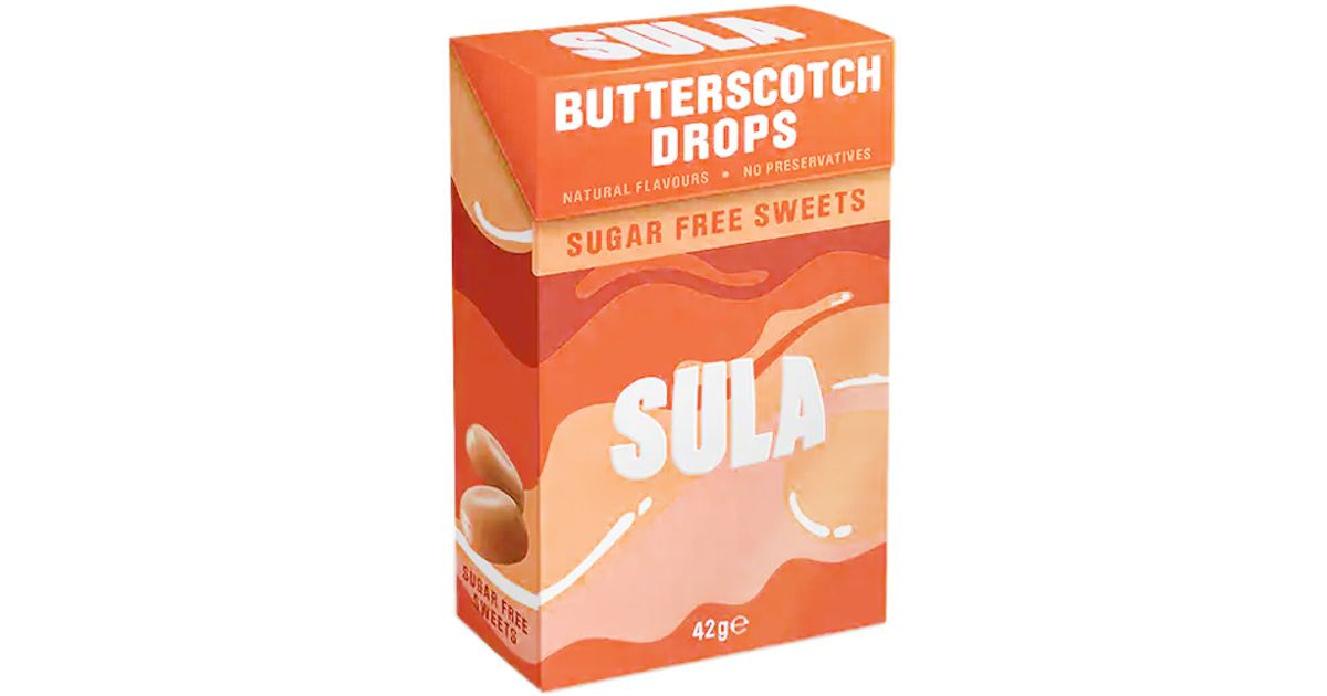 Sula Sugar Free Sweets Butterscotch 42g