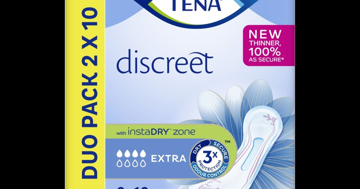 TENA Discreet Extra Pads Pack of 10 Duo