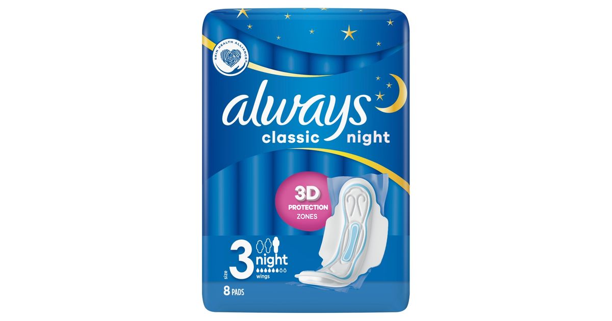 Always Classic Night Pads Pack of 8