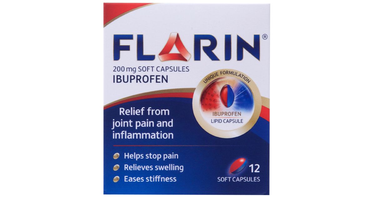 Flarin Ibuprofen 200mg Capsules Pack of 12