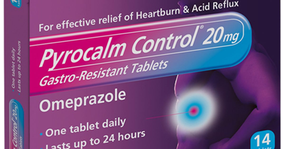 Pyrocalm Control Omeprazole 20mg Gastro-Resistant Tablets Pack of 14