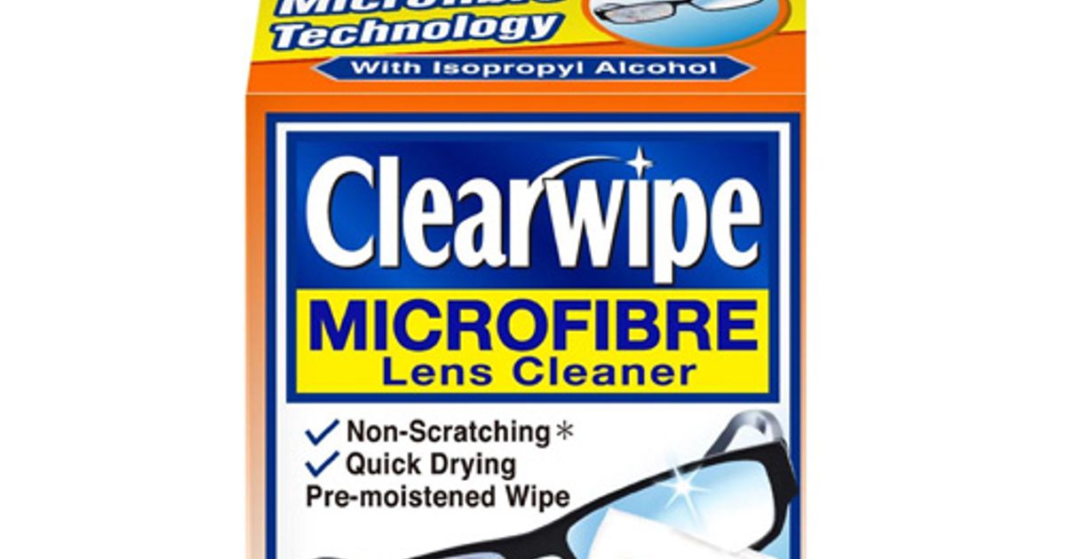 Clearwipe Microfibre Lens Cleaner Wipes Pack of 20