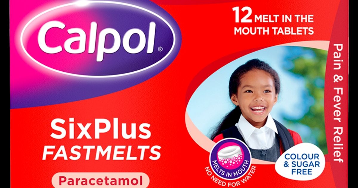 Calpol SixPlus Fast Melts Strawberry Flavour Tablets Pack of 12