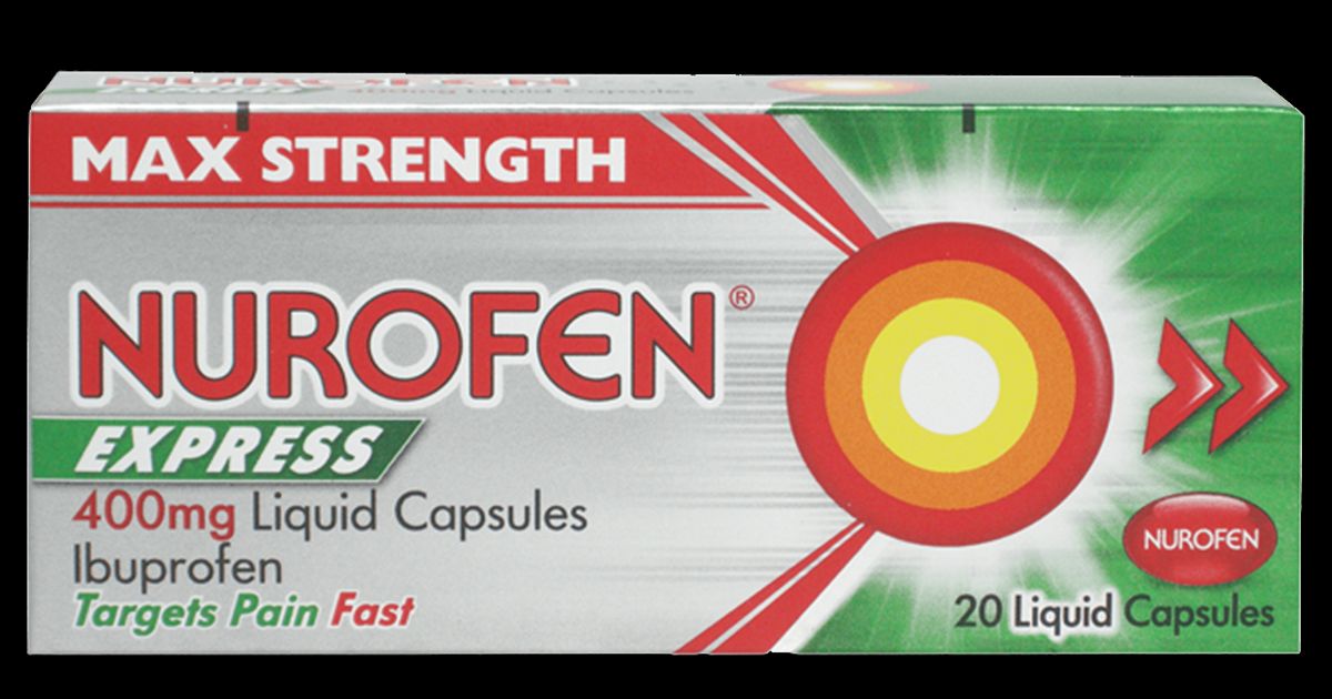 Nurofen Express Max Strength 400mg Liquid Capsules Pack of 20